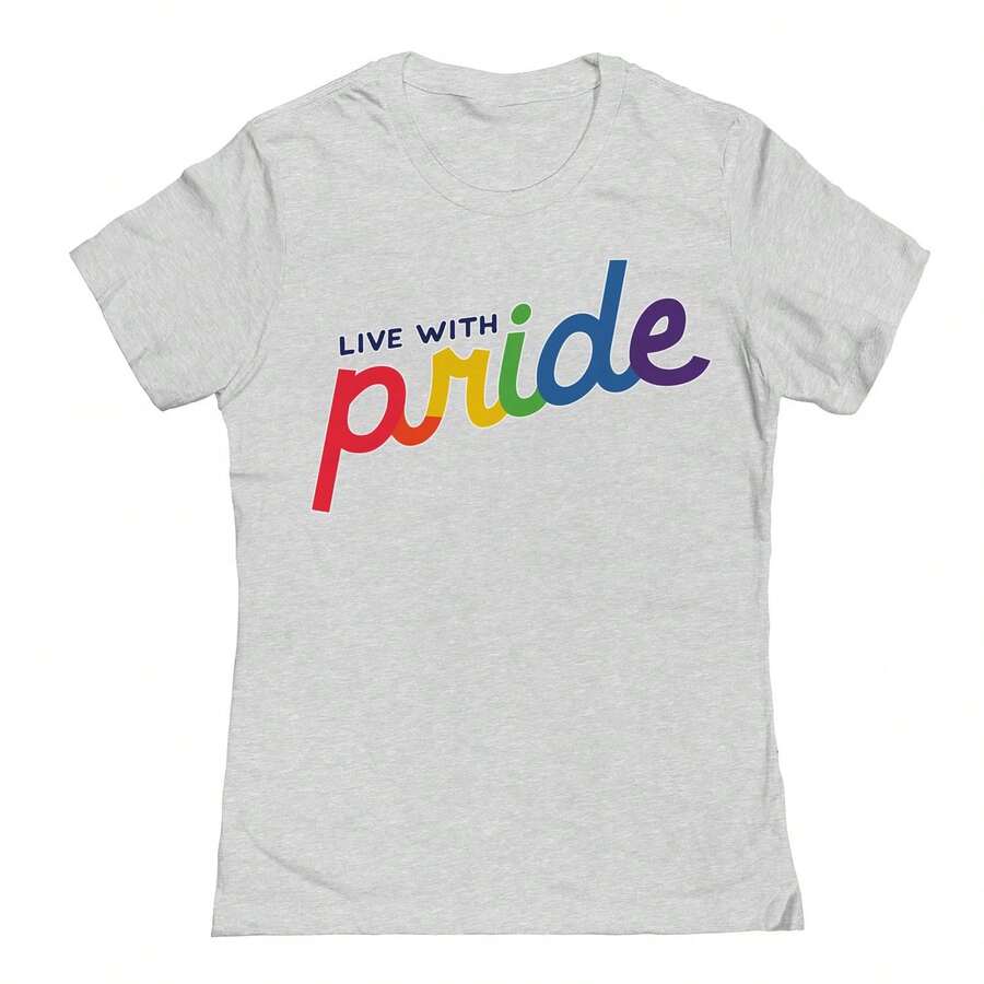Nearly There Live With Lgbtq - Rainbow Edition Graphic Ladies Cotton T ...