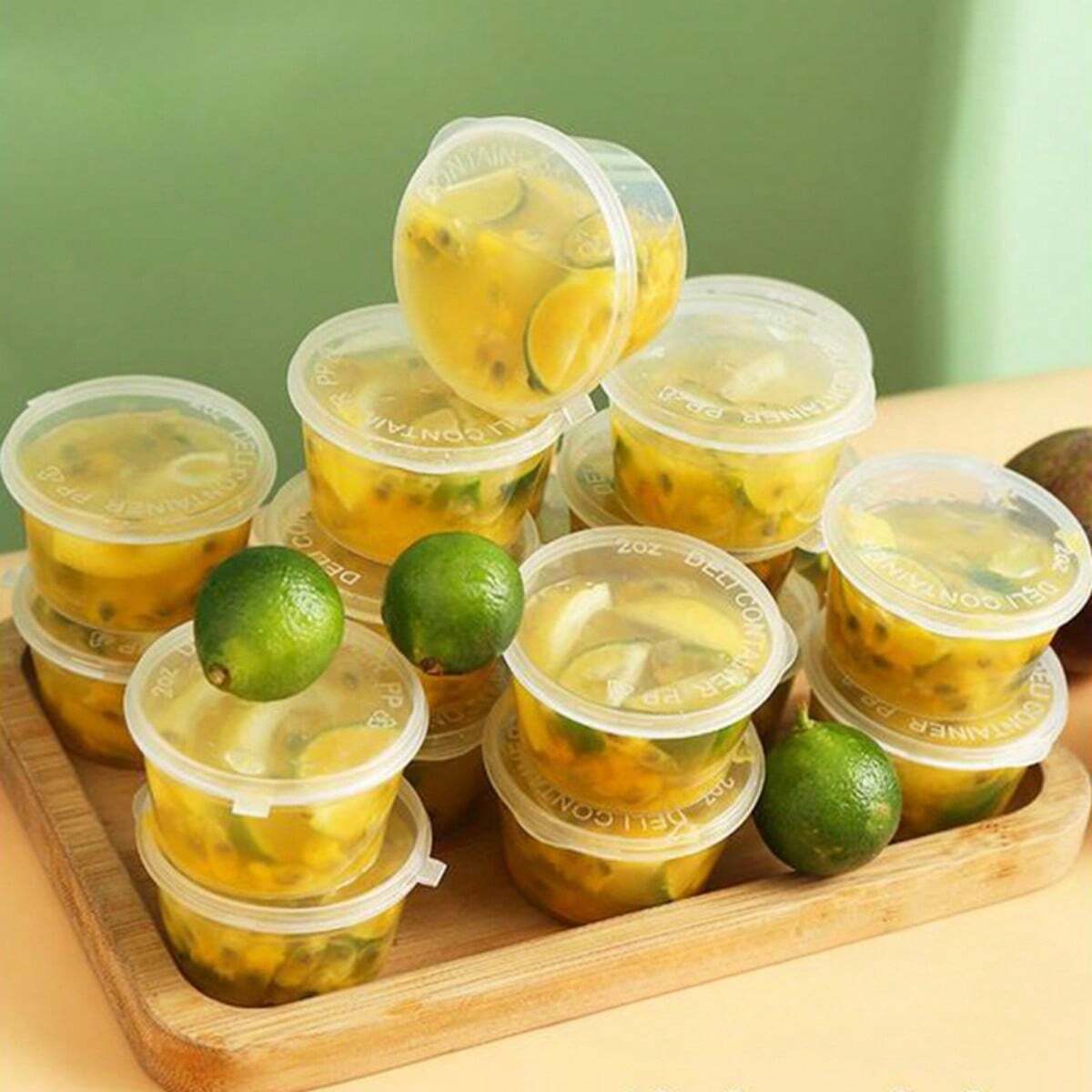 50pcs Disposable Passion Fruit Packing Box Dip Sauce Box Spice Box ...