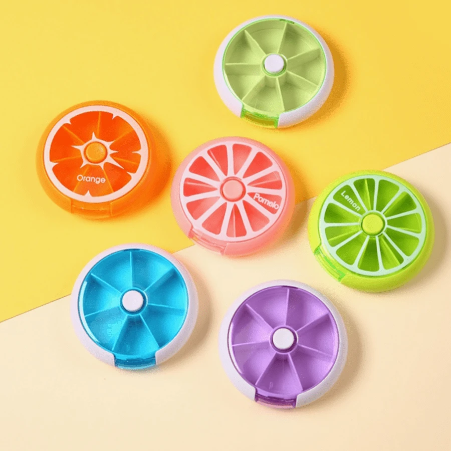 1 Small Pill Box, Portable One-Week Refill Pill Box, Travel Storage Box ...