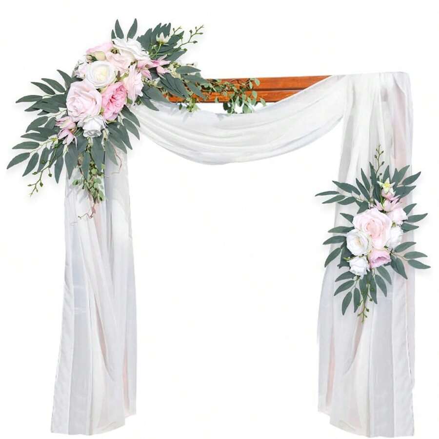 Wedding Arch Flowers Swag Set Of 2, Artificial Flower Swags For Wedding ...