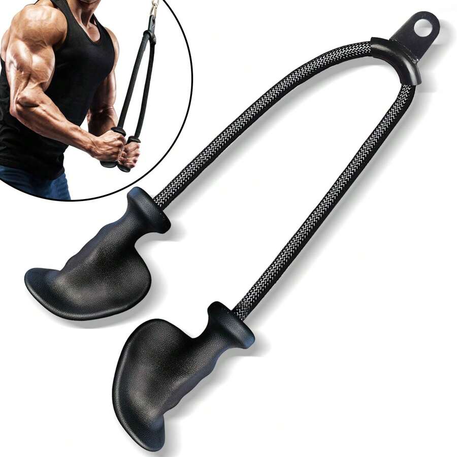 Ergonomic Tricep Rope Pulldown Attachments, Upgraded 27 32 40 & 47 Inch ...