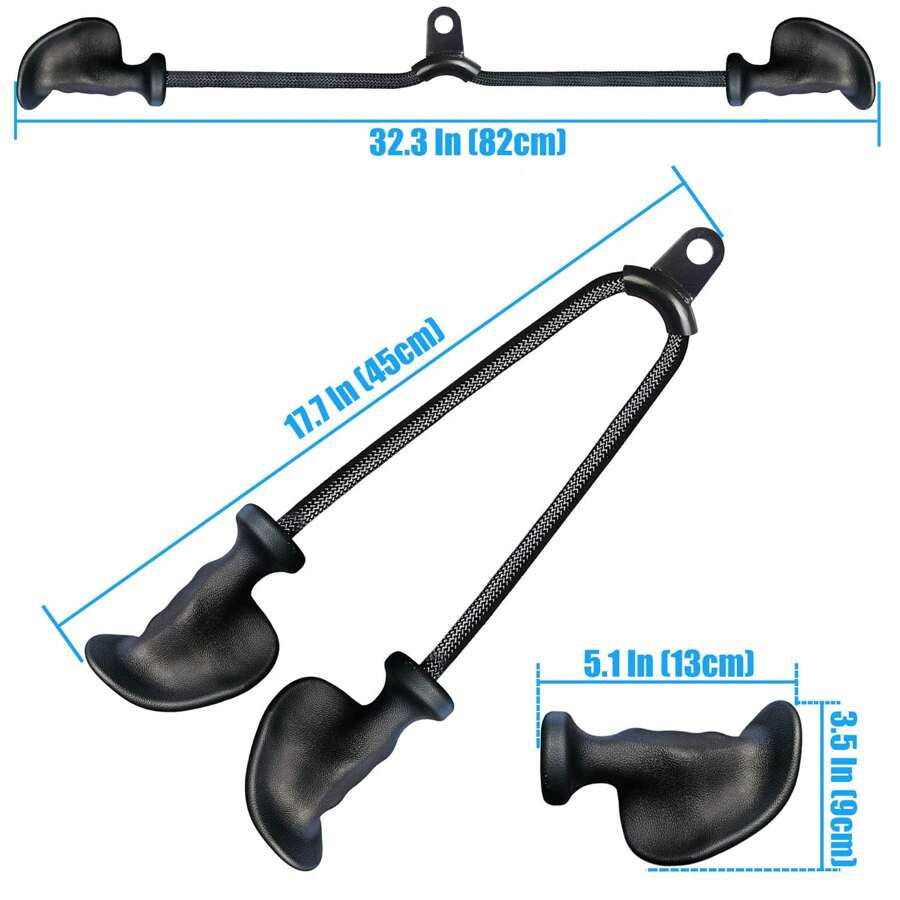 Ergonomic Tricep Rope Pulldown Attachments, Upgraded 27 32 40 & 47 Inch ...