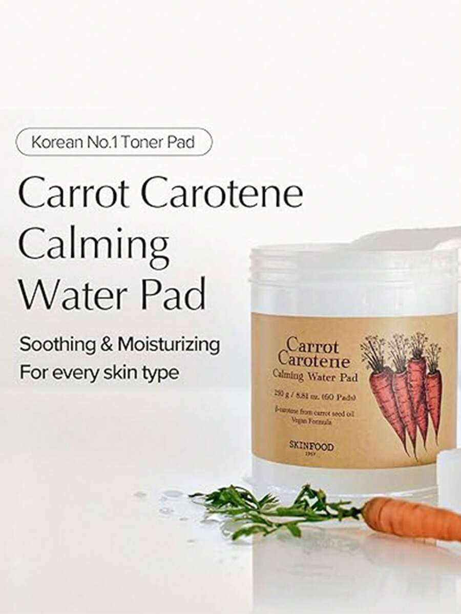 Skinfood Carrot Carotene Calming Water Pad 250g (8.81 Oz.) 60 Sheets ...
