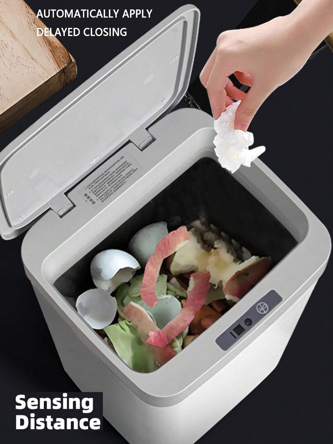 15L Smart Sensor Trash Can USB Charging Garbage Bucket Dual Mode ...