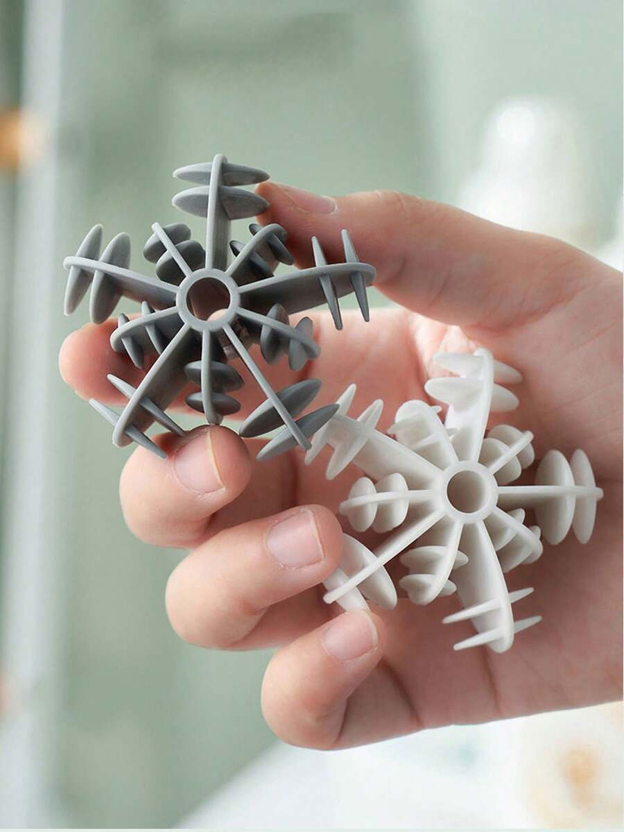 8pcs Snowflake Laundry Balls For Anti-Winding And Cleaning In Drum ...