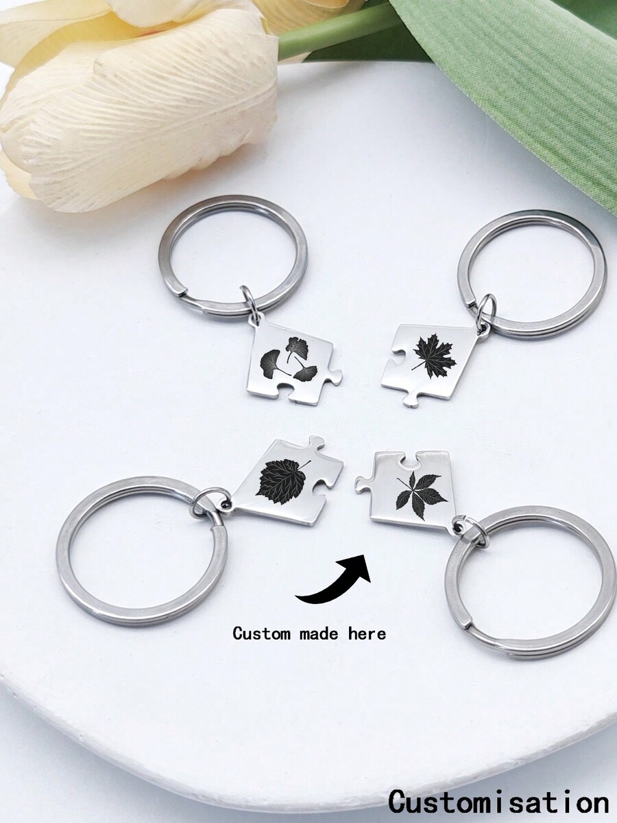 A Set Of 4 Customizable Razer Laser Engraved Double-Sided Keychains ...