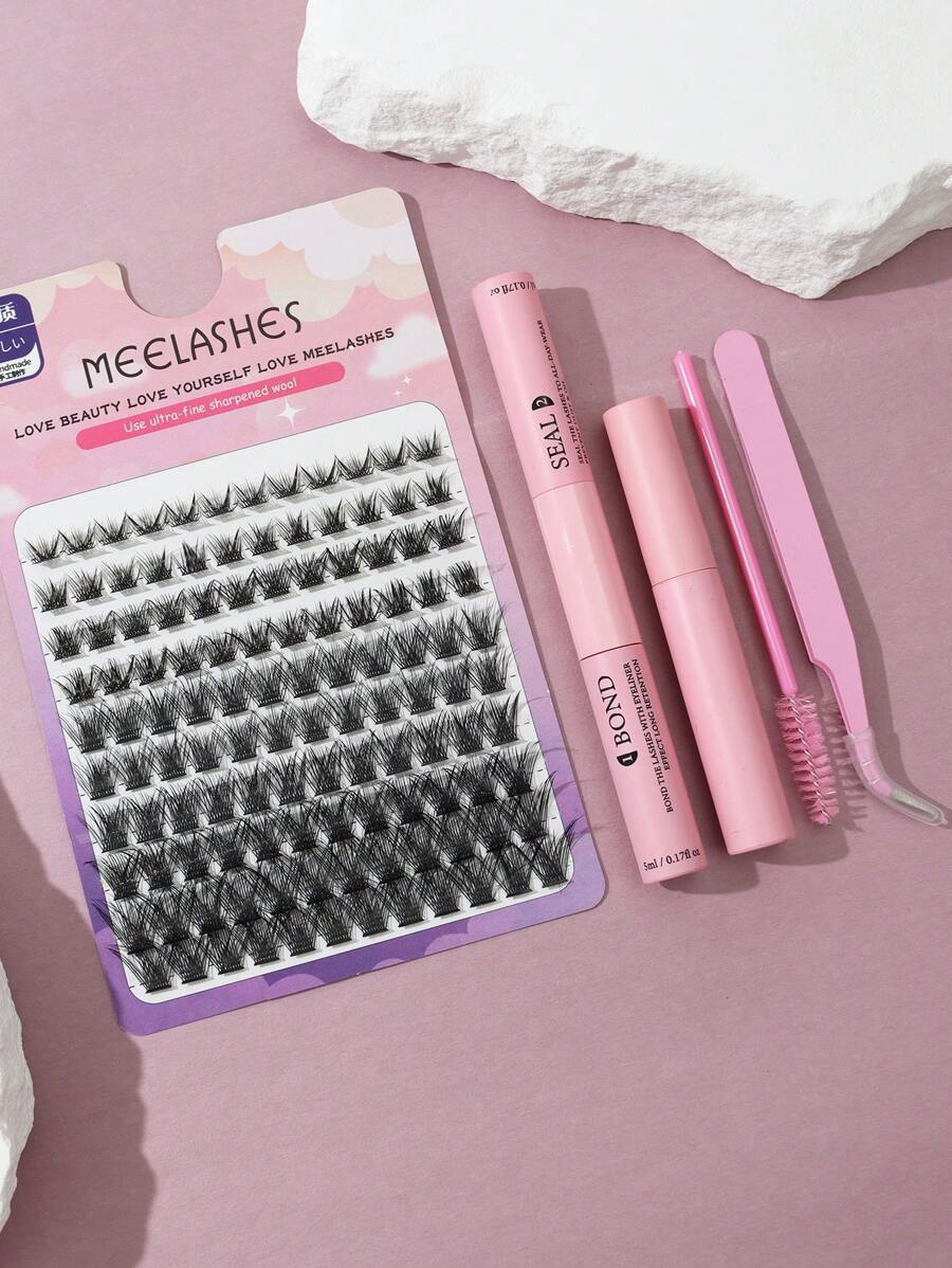 High-Capacity 10-Row Segmental Naturally Curled Thick Crossed Eyelash ...