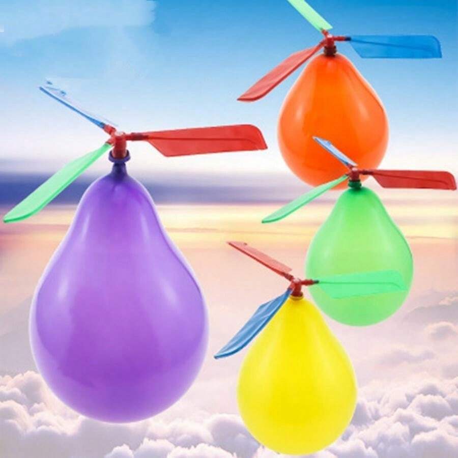 DIY Balloon Airplane & Helicopter Set, Outdoor Flying Game Prop, Comes ...