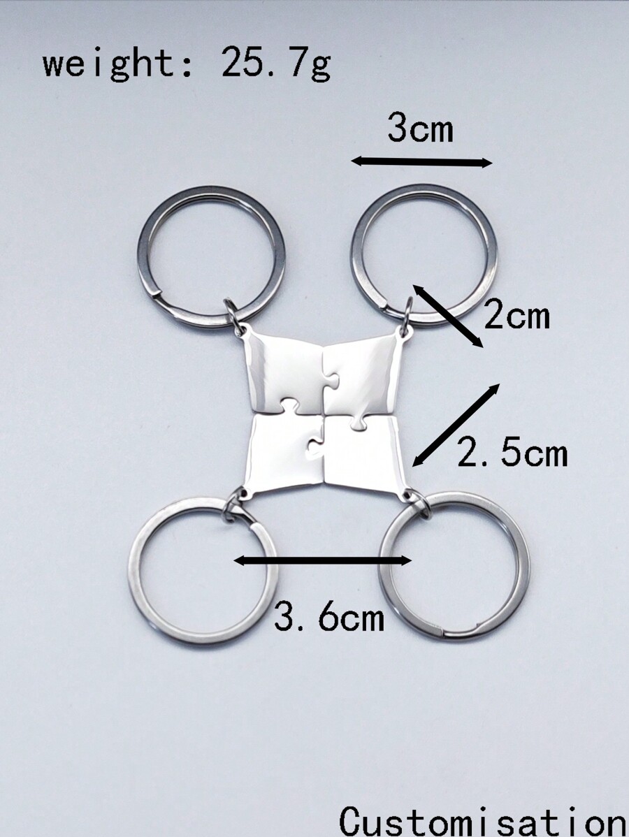 A Set Of 4 Customizable Razer Laser Engraved Double-Sided Keychains ...