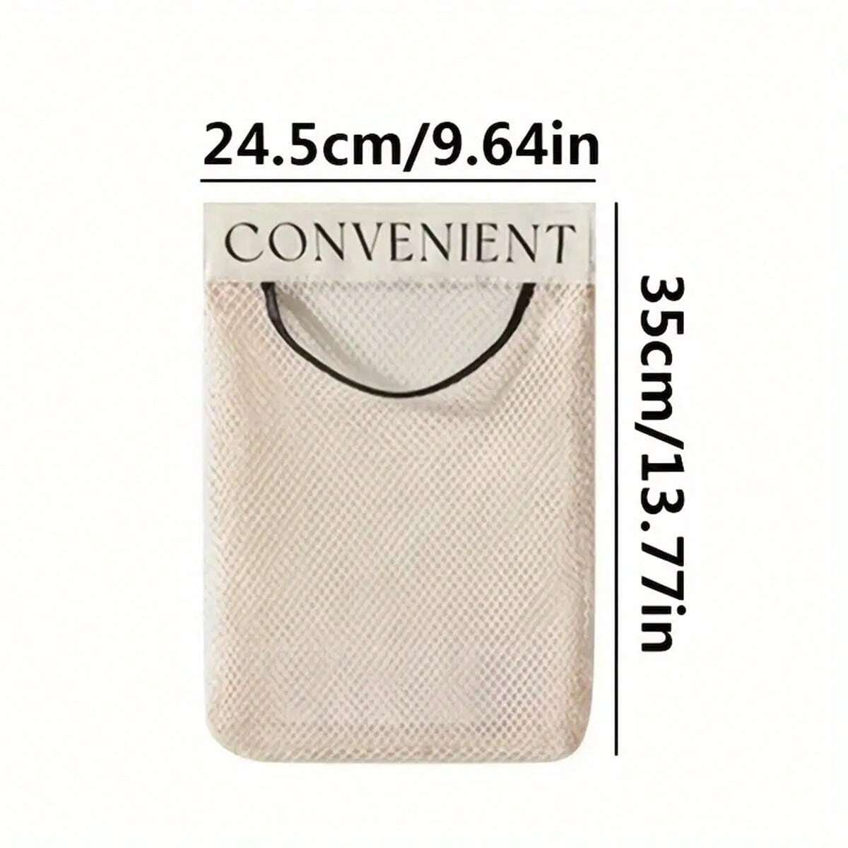 1pc Plastic Bag Holder, Wall-Mounted Magic Sticker Elastic Storage Net ...