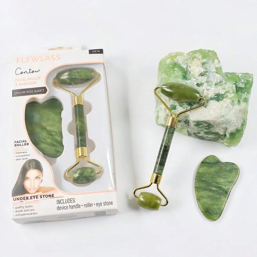 Gua Sha & Jade Roller Facial Tools Face Roller And Gua Sha Set For ...