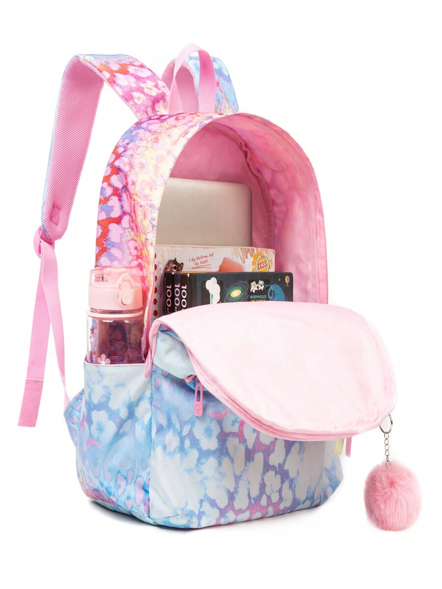 Fashionable Watercolor Silk Design Red & Blue Ombre Backpack For ...