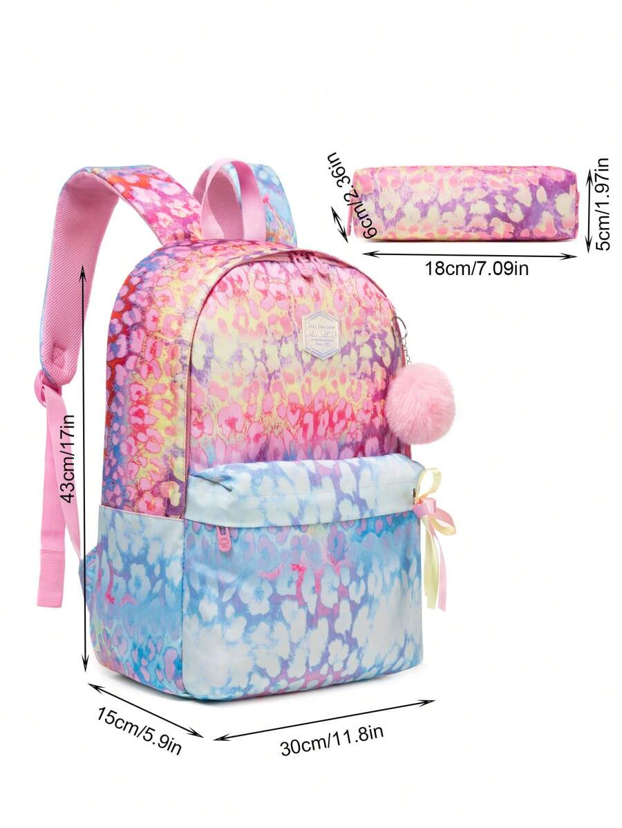 Fashionable Watercolor Silk Design Red & Blue Ombre Backpack For ...