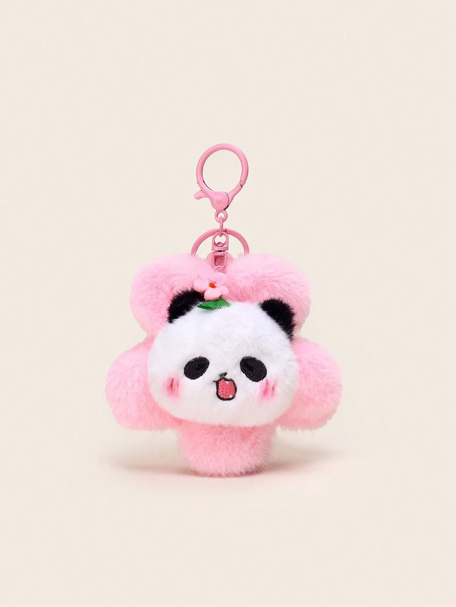 1pc Original Cartoon Panda Bear Head Plush Bag Charm Keychain, Chengdu ...