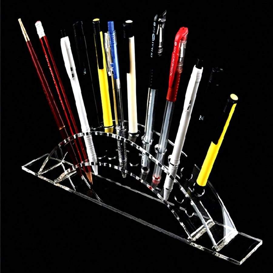 Acrylic Display Pen Stand, Pen Holder With Multiple Slots, High ...