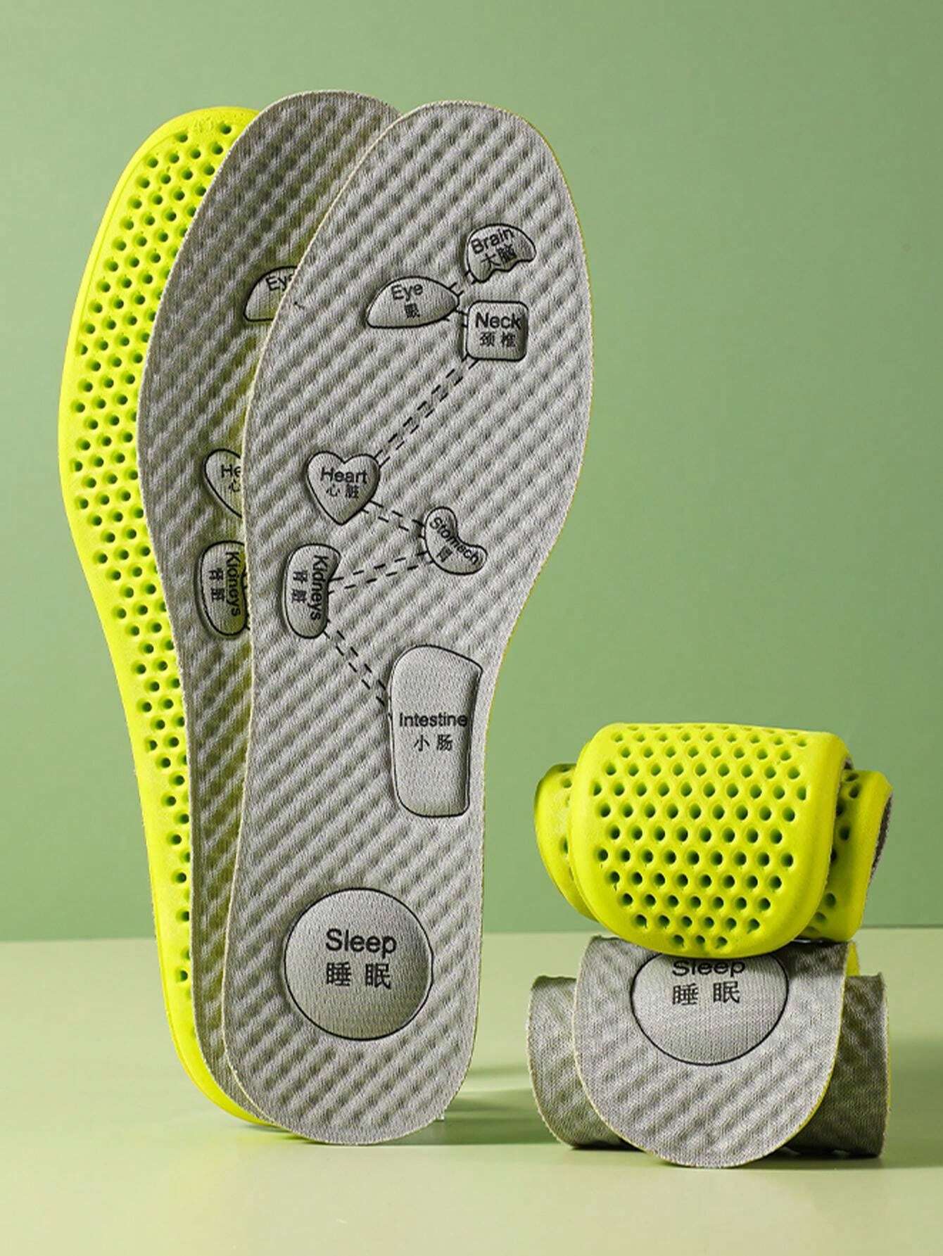 Antibacterial & Deodorizing Foot Massage Insoles With Sweat Absorption ...