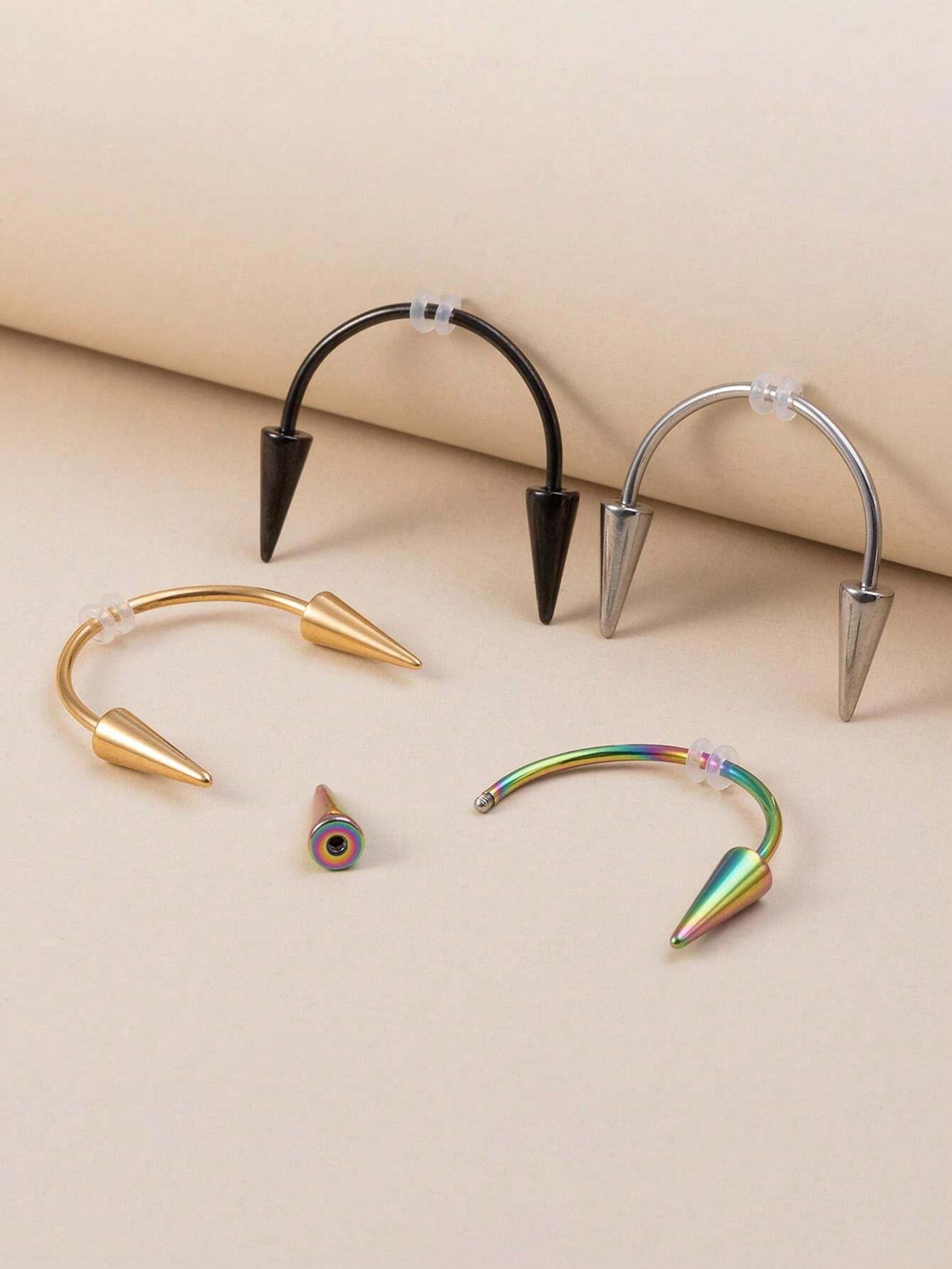 1pc Dracula Nail Stainless Steel C Shape Smile Piercing Jewelry Septum ...