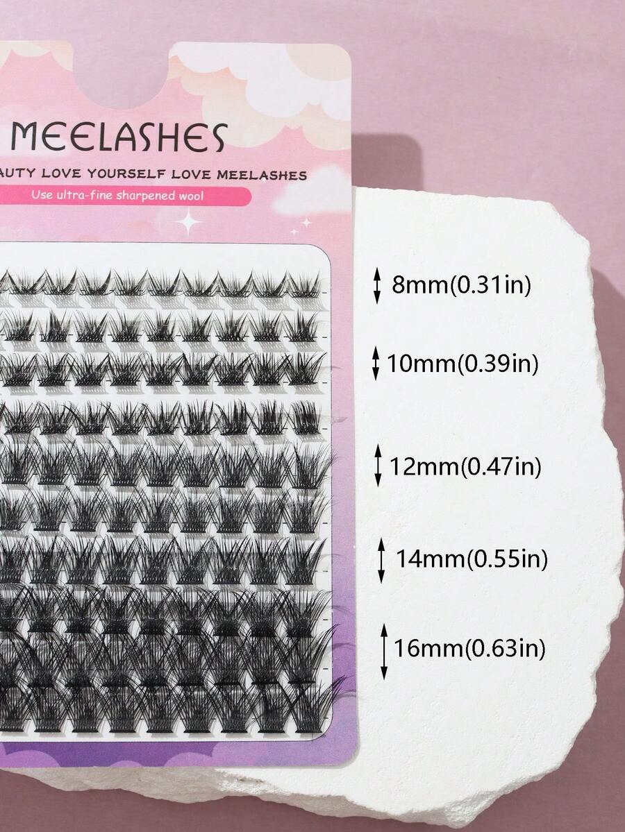 High-Capacity 10-Row Segmental Naturally Curled Thick Crossed Eyelash ...