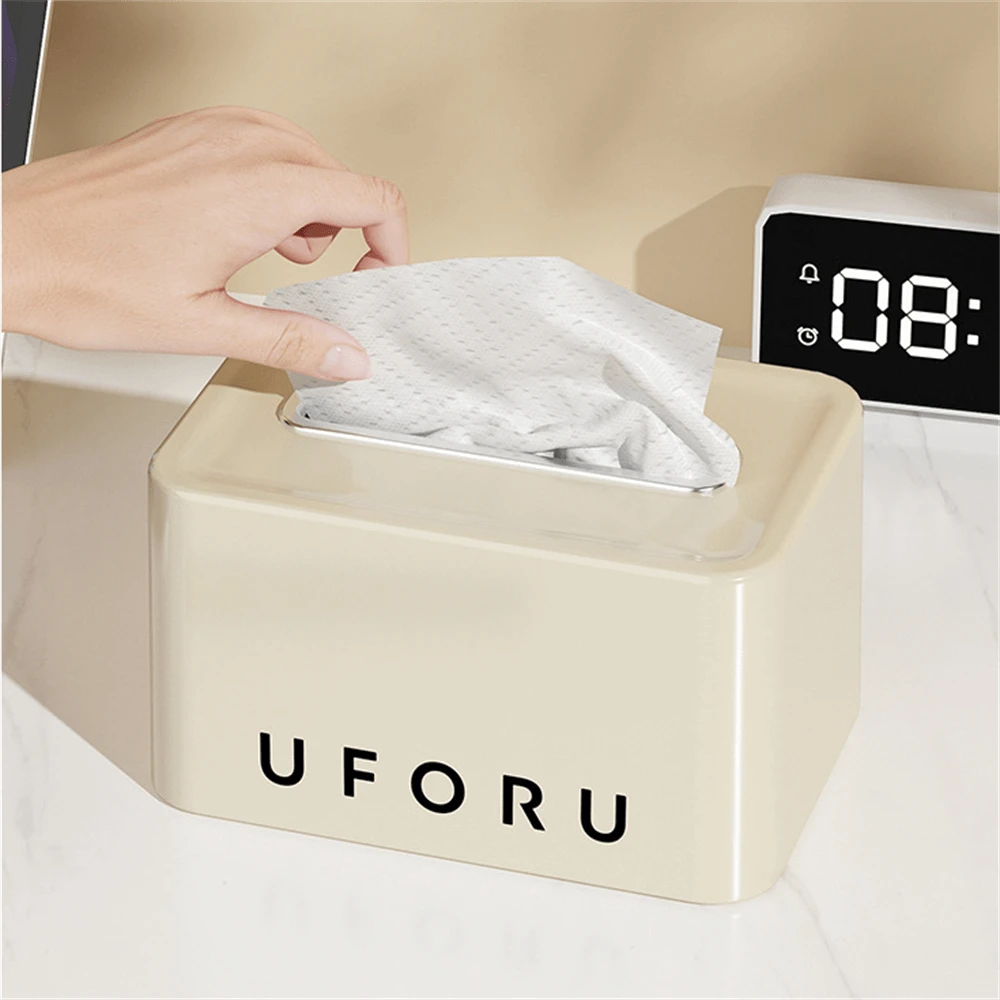1pc Creative Spring Tissue Box, Cream-Colored Luxury Style For Bedroom ...