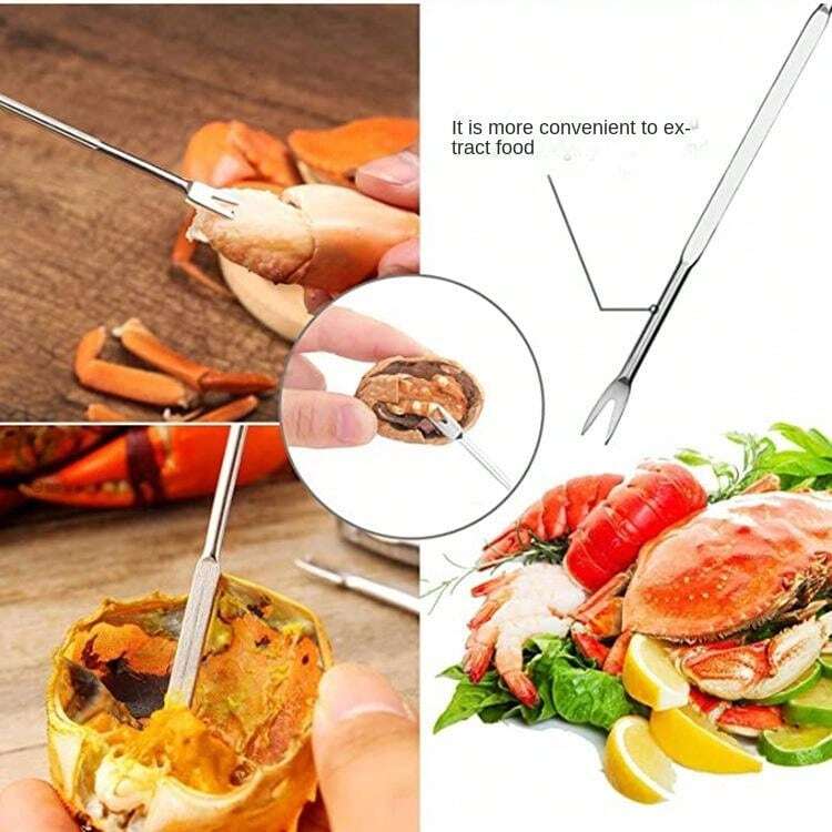 Crab Eating Tool Set: Seafood Needle, Cleaning Needle, Fruit Fork ...