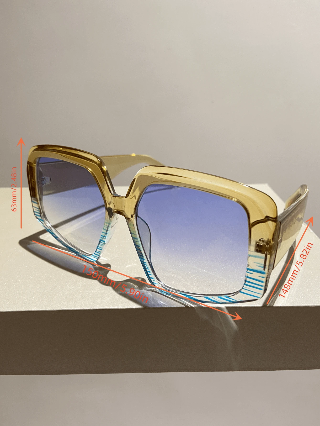 Asymmetrical Large Frame Fashion Glasses, Vintage Stylish Fashion ...