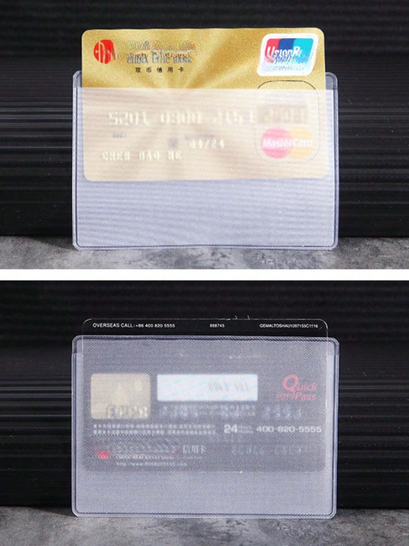 15pc PVC Transparent ID Card Sleeve, ID Card Sleeve, Bank Card, Bus ...