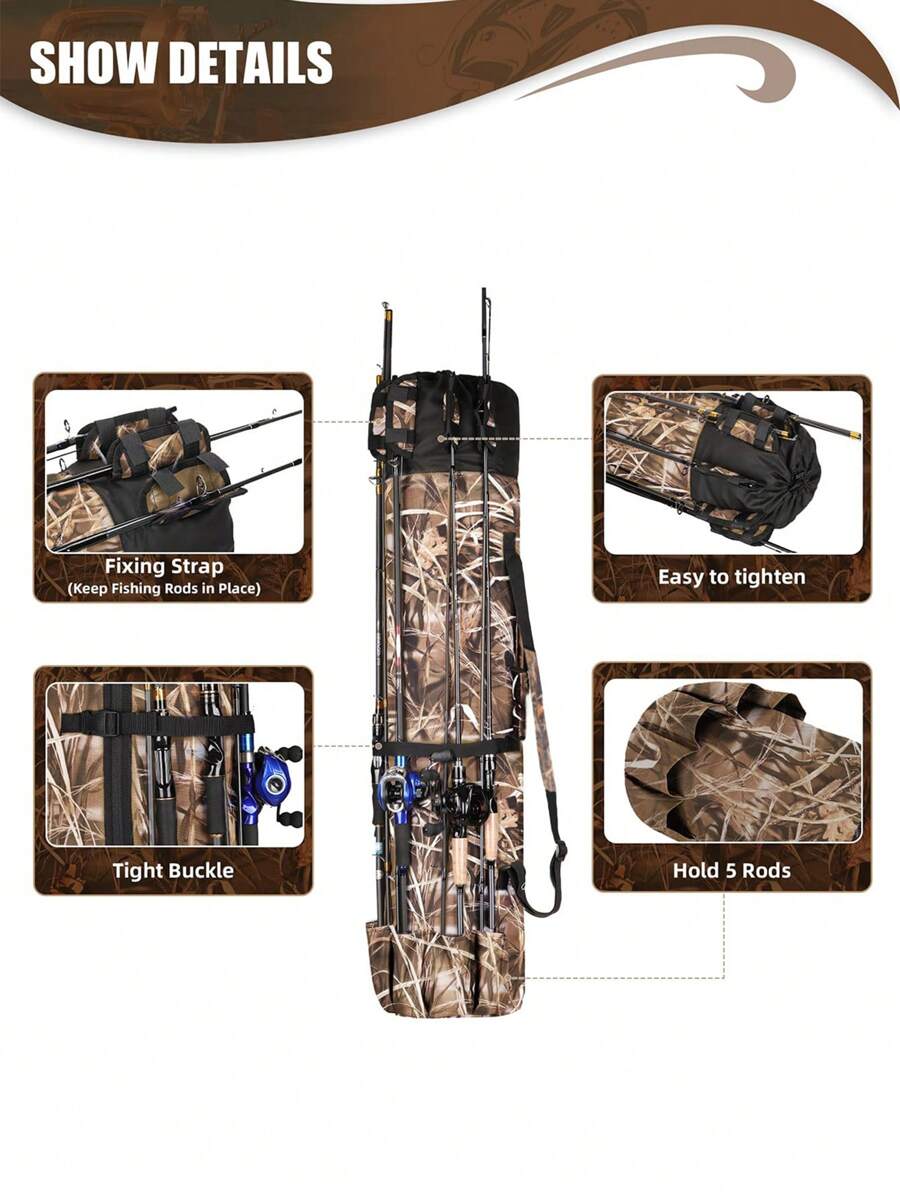 Fishing Rod Organizer Bag (Portable) Shoulder Carry Home And Travel ...