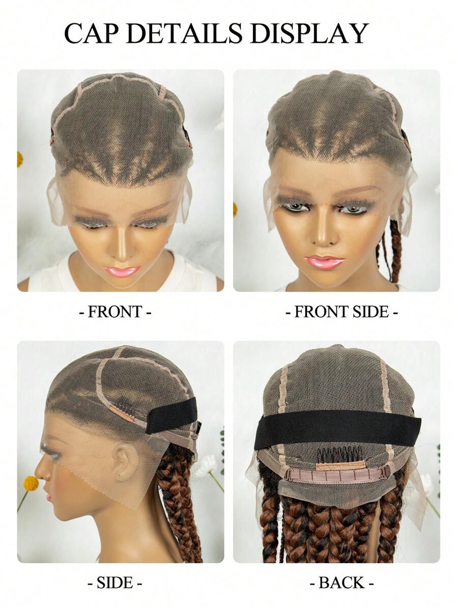 European And American Braided Lace Front Wig With 6 Strands Of Medium ...