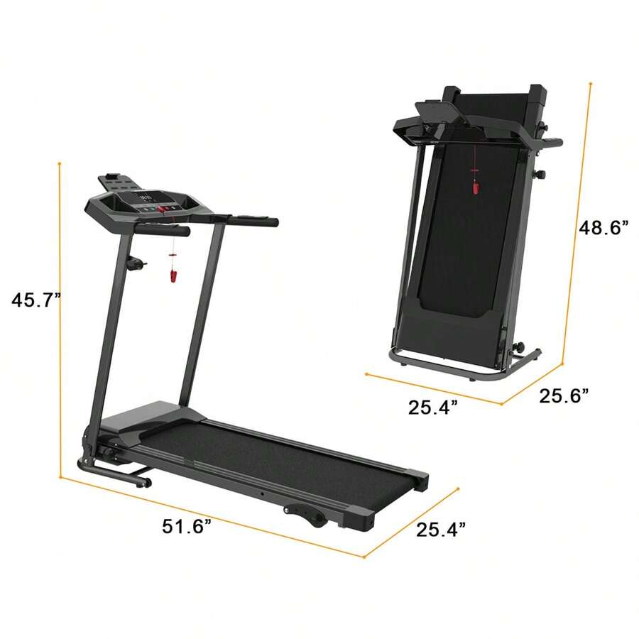 Walking Treadmill With Detachable Armrest, Large LED Display, Space ...