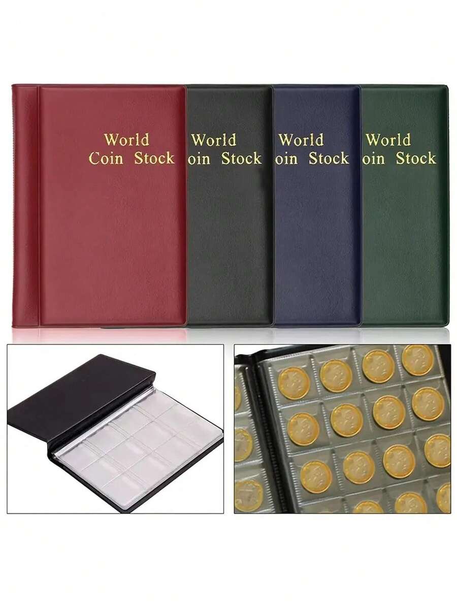 120-Page PVC Coin Collection Album Coin Collection Book - Pocket Coin ...