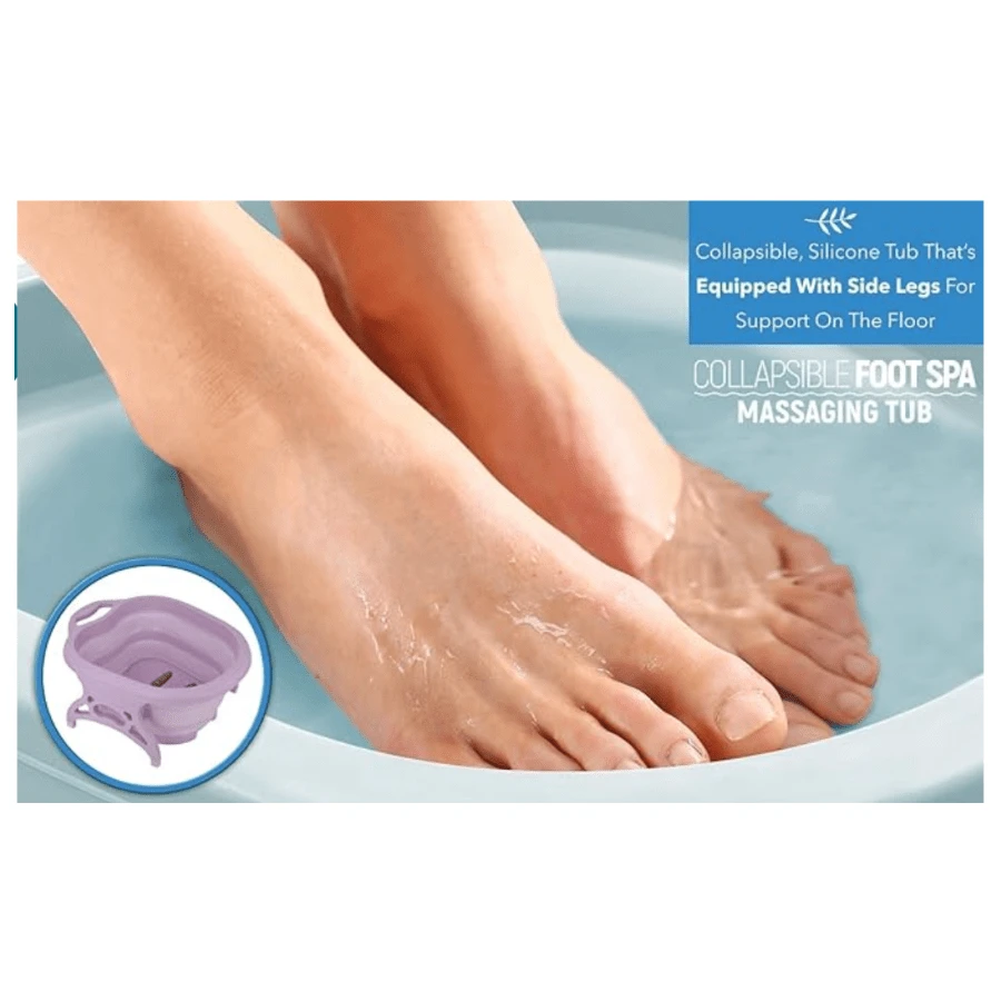 Eternal Living Stress Relief Collapsible Foot Spa | Foot Soak Bath Tub ...