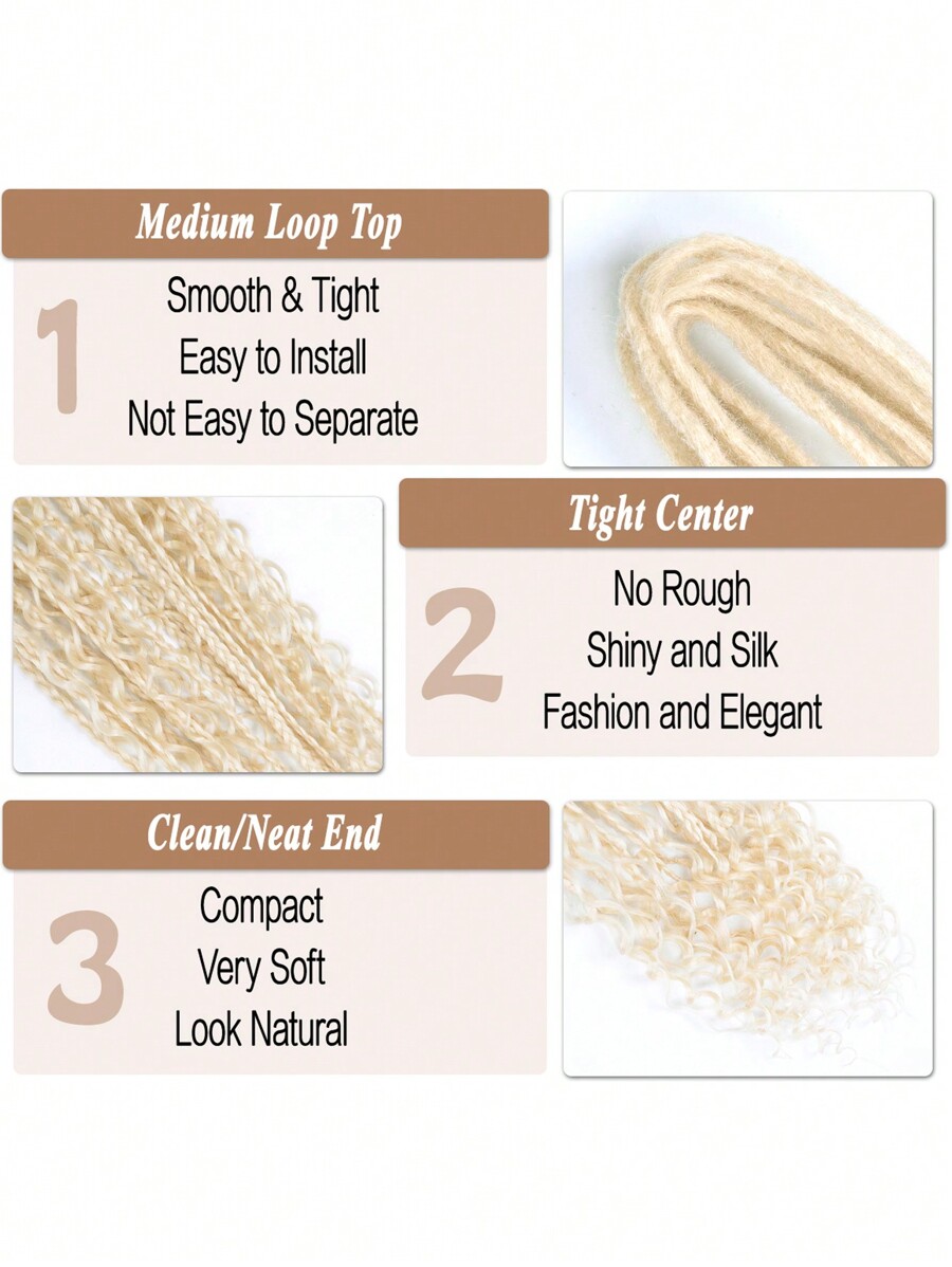 24 Inch 10 Strands Dreadlock Extensions Synthetic Double Ended ...