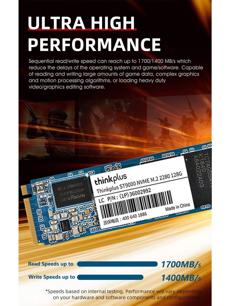 Lenovo Lenovo ThinkPlus ST800 SSD Nvme M2 1TB 512GB 256GB 128GB Ssd M2 דיסק פנימי Slolid State ...