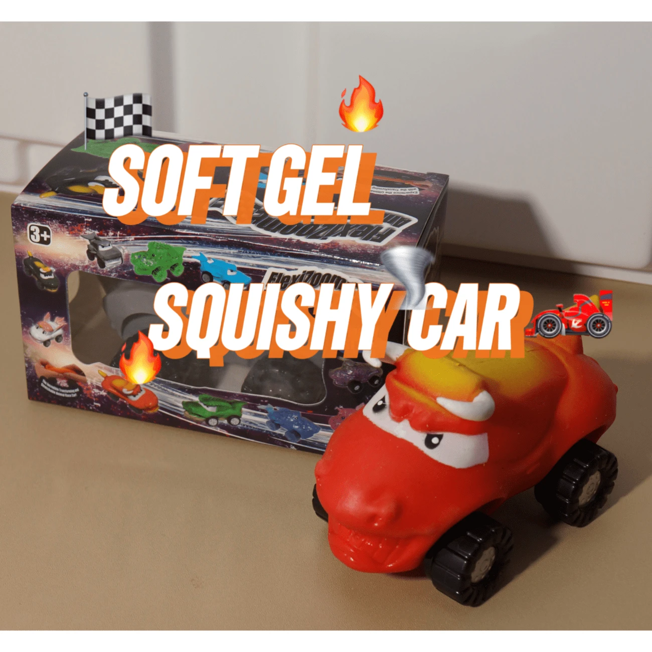 Soft Gel Car, Super Flexible Squishy Car,2024 New Release Fidget Toy ...