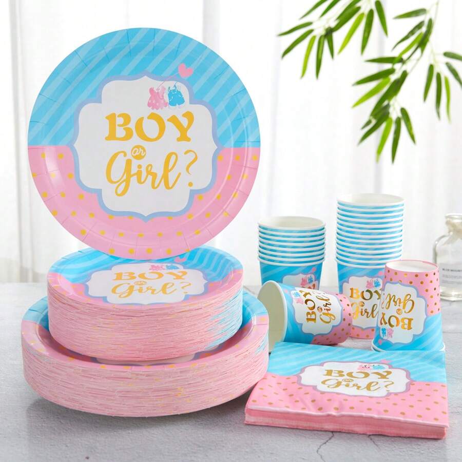 Gender Reveal Party Supplies Kit, Gender Reveal Plate Paper Plates, 7/9 ... Gender Reveal Party Supplies Kit, Gender Reveal Plate Paper Plates, 7/9 ...
