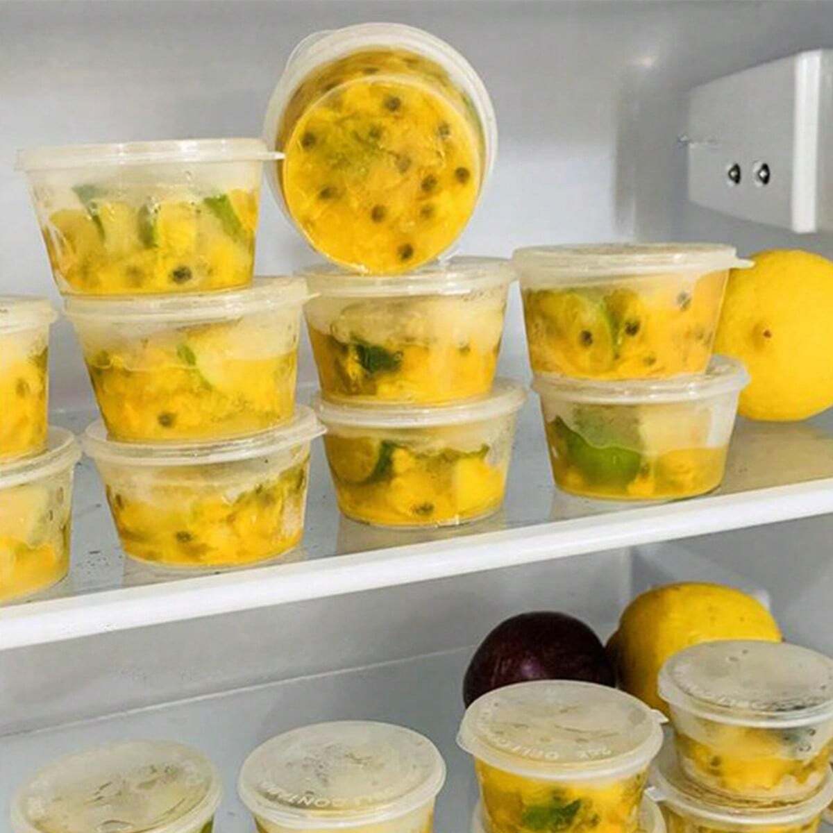 50pcs Disposable Passion Fruit Packing Box Dip Sauce Box Spice Box ...