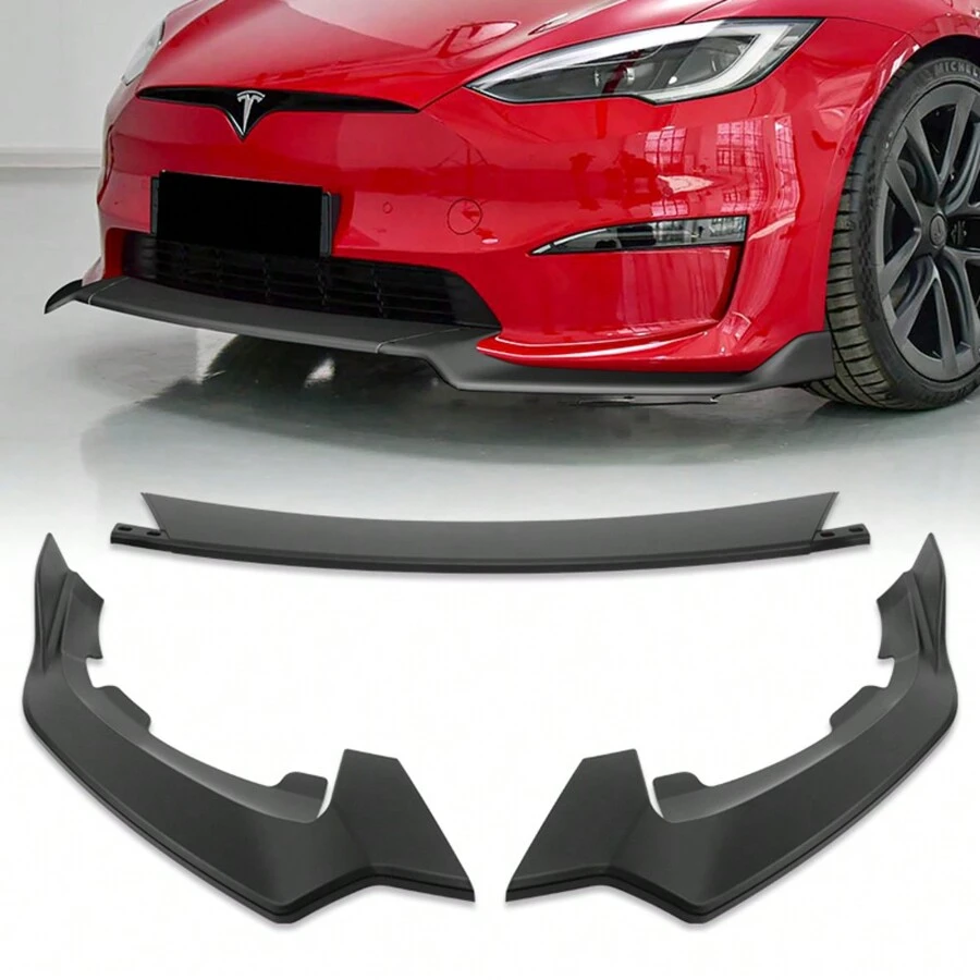 For 2021 2022 2023 2024 Tesla Model S Front Bumper Spoiler Splitter ...