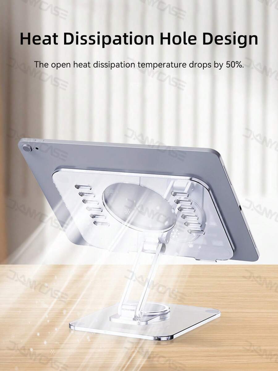 DANYCASE 360° Rotating Acrylic Tablet Stand Adjustable Desk Stand ...