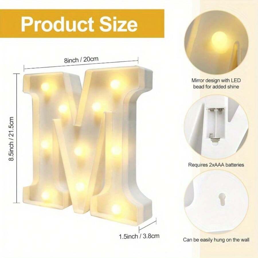 9 Pcs LED Marquee Letter Lights Prom 2024 Light Up Sign Graduation Prom ...