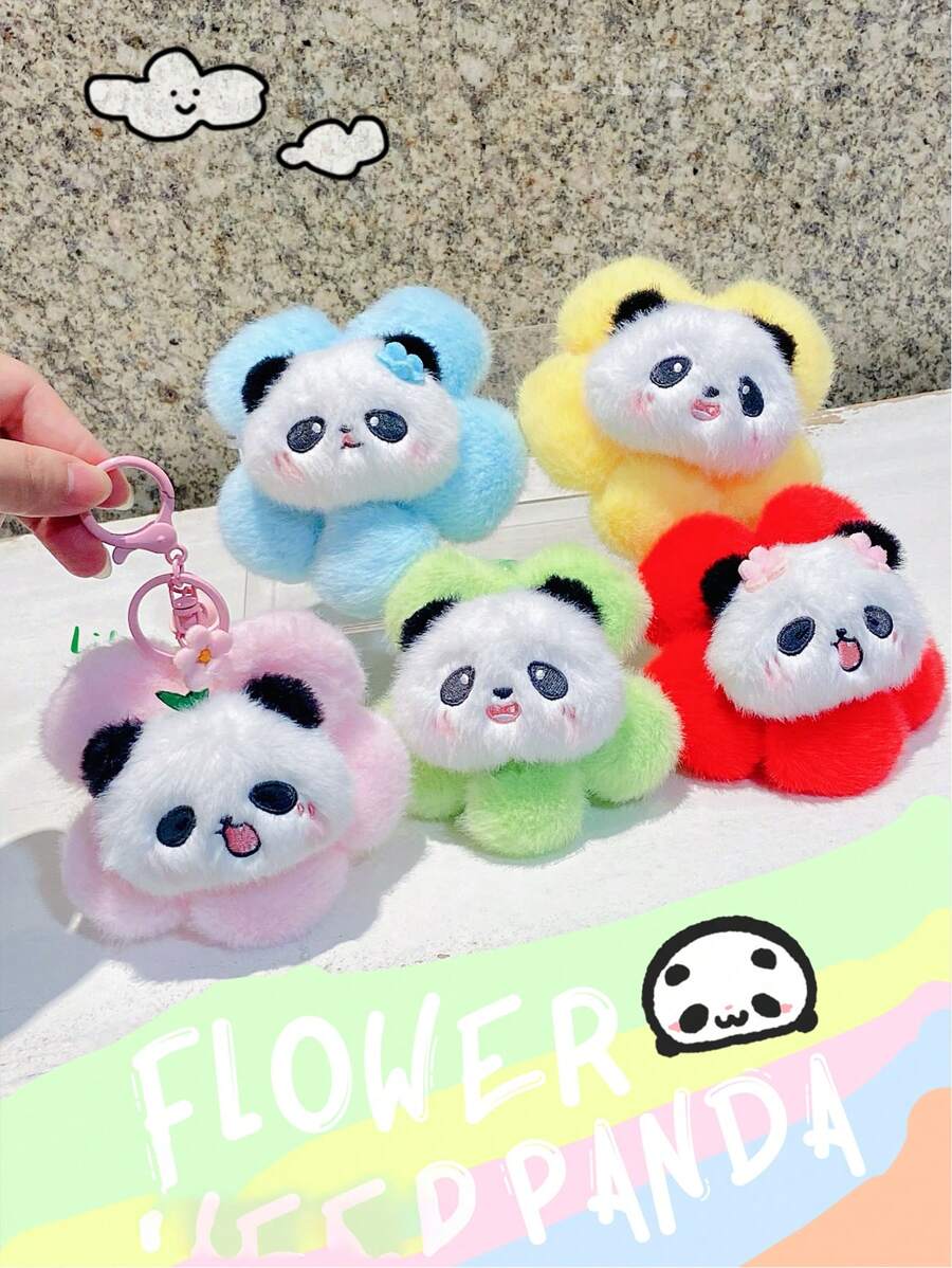 1pc Original Cartoon Panda Bear Head Plush Bag Charm Keychain, Chengdu ...