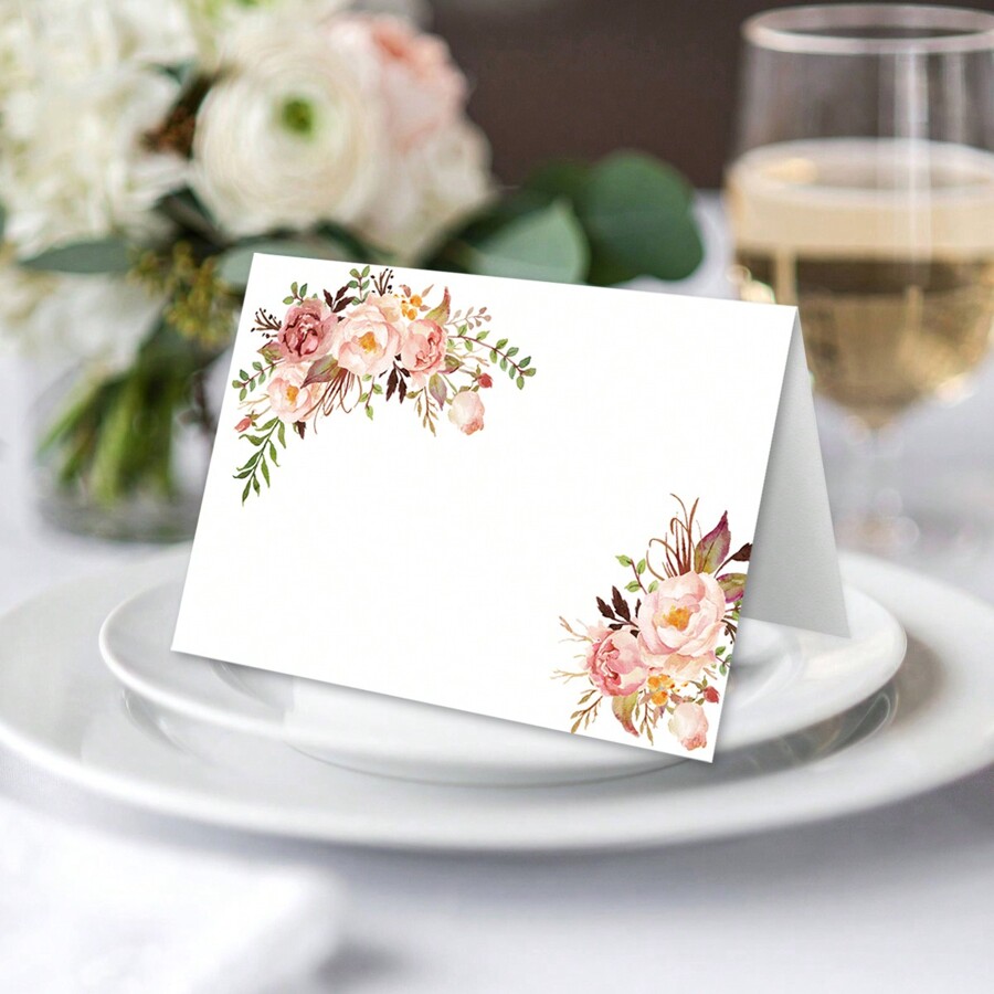 10pcs Greenery Watercolor Place Cards For Wedding Or Party, Seating ...