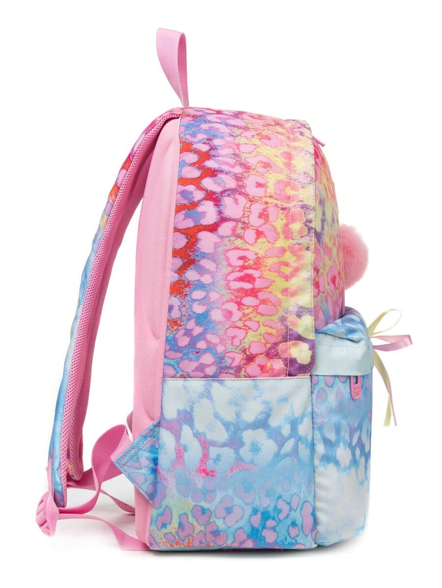 Fashionable Watercolor Silk Design Red & Blue Ombre Backpack For ...