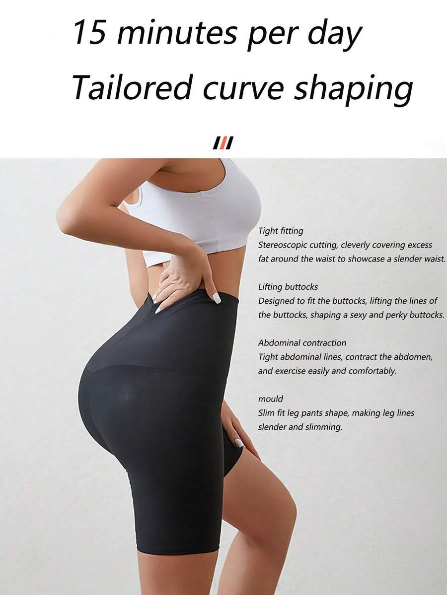 1 Pc Sweating And Shaping Pants, High Waisted And One-Quarter Shaping ...