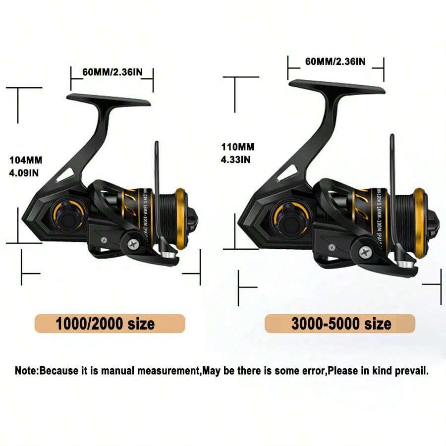 Full Metal Body Fishing Reel, 1000-5000 Series Metal Spinning Reel For ...