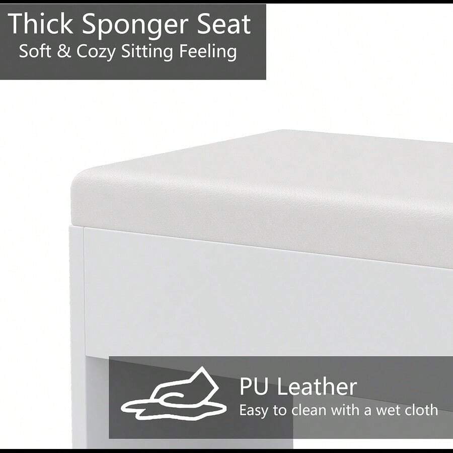 FUSOU Vanity Desk & Power Outl, Makeup Vanity With Mirror And 12 LED ...