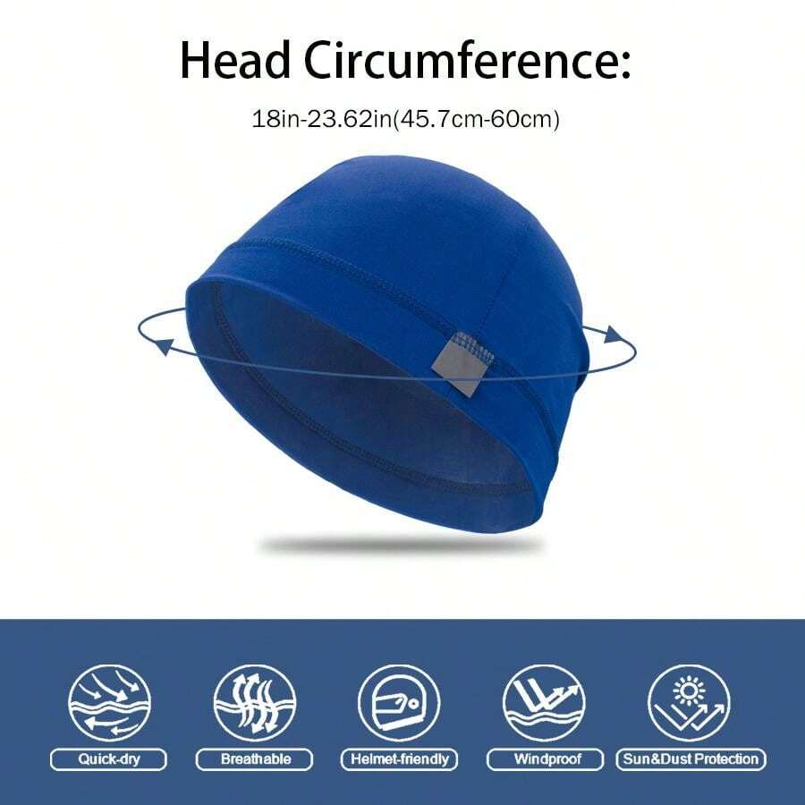 Summer Sweat Wicking Skull Caps Low-Profile Helmet Liner 4-Way Stretch ...