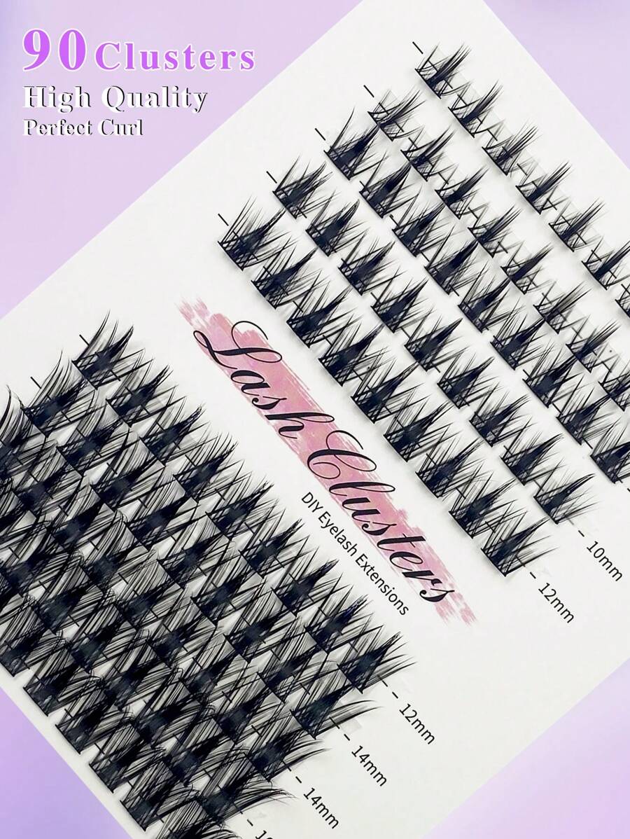 90 Clusters Lash Clusters Individual Lashes CC Curling Natural Look ...