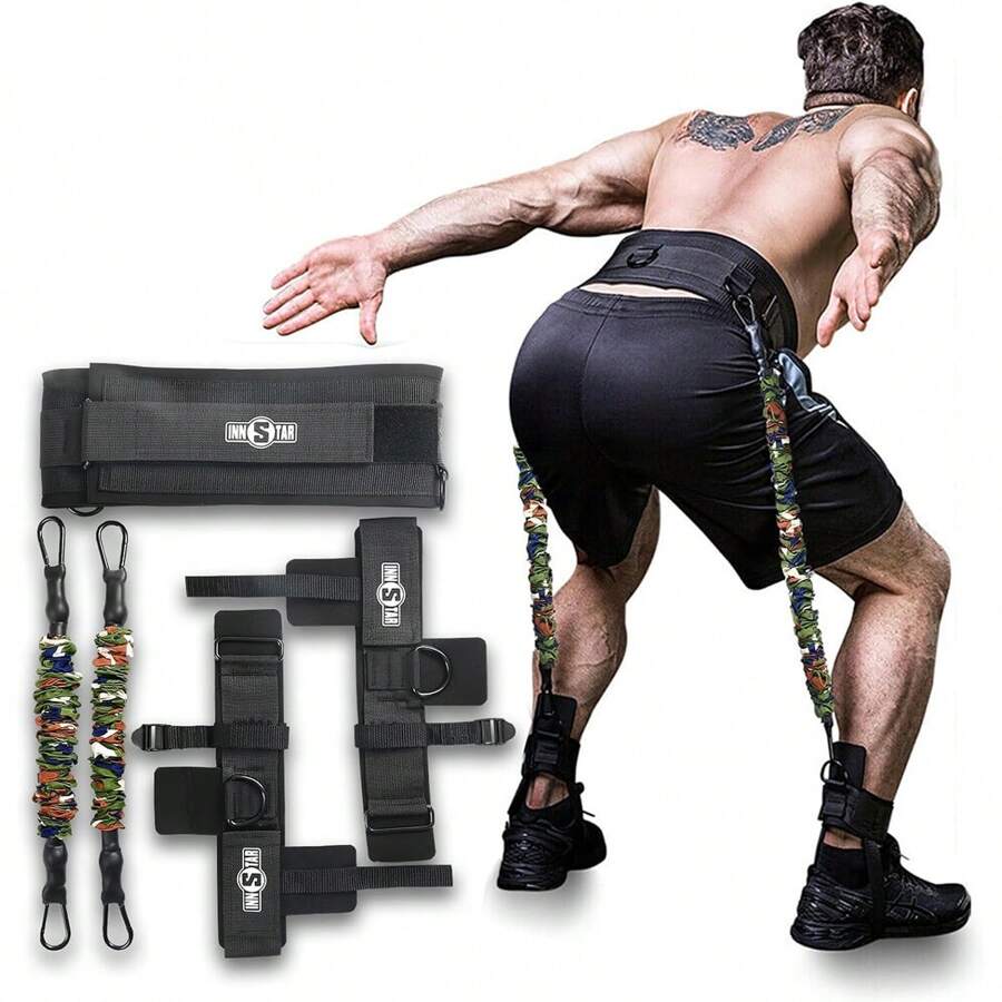 INNSTAR Vertical Jump Trainer Leg Strength Resistance Bands Set For ...
