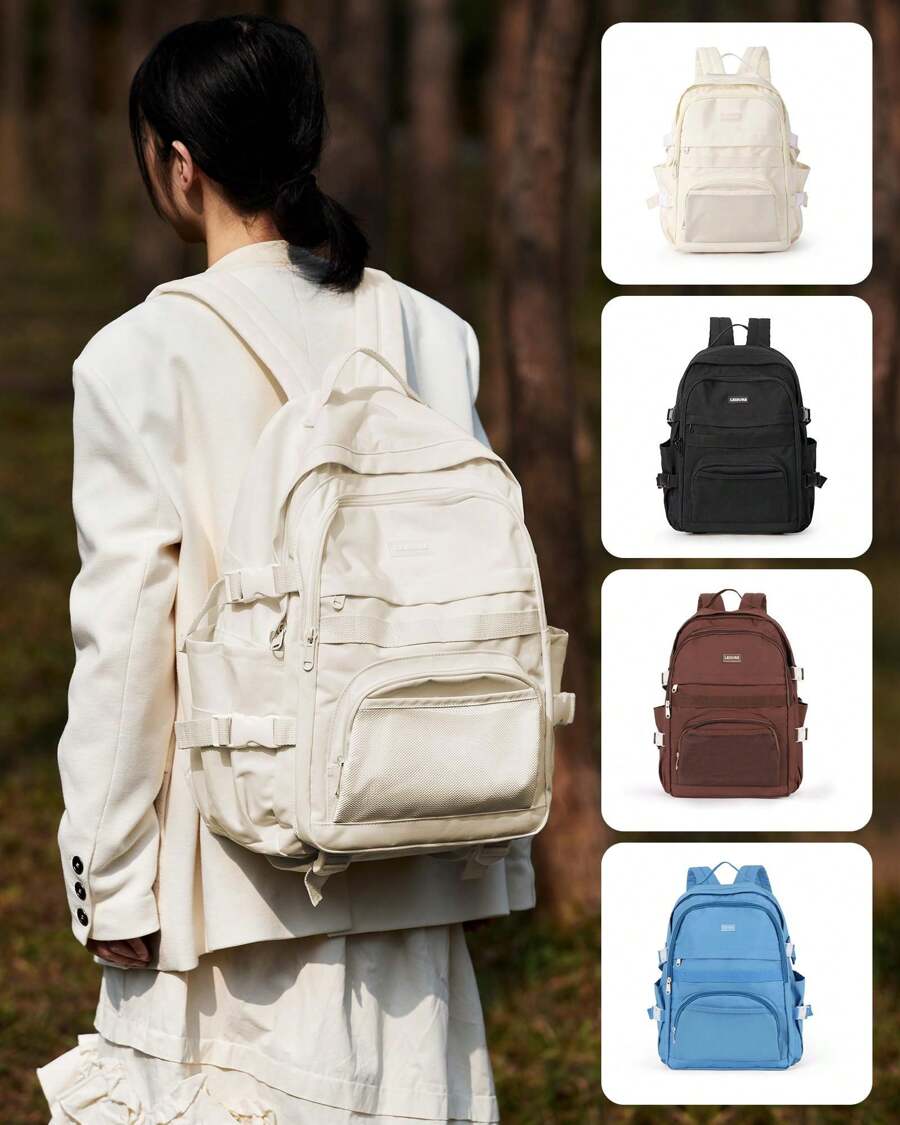 Solid Color 24L Extra Large School Backpack Bookbag School Bag For Teen ...