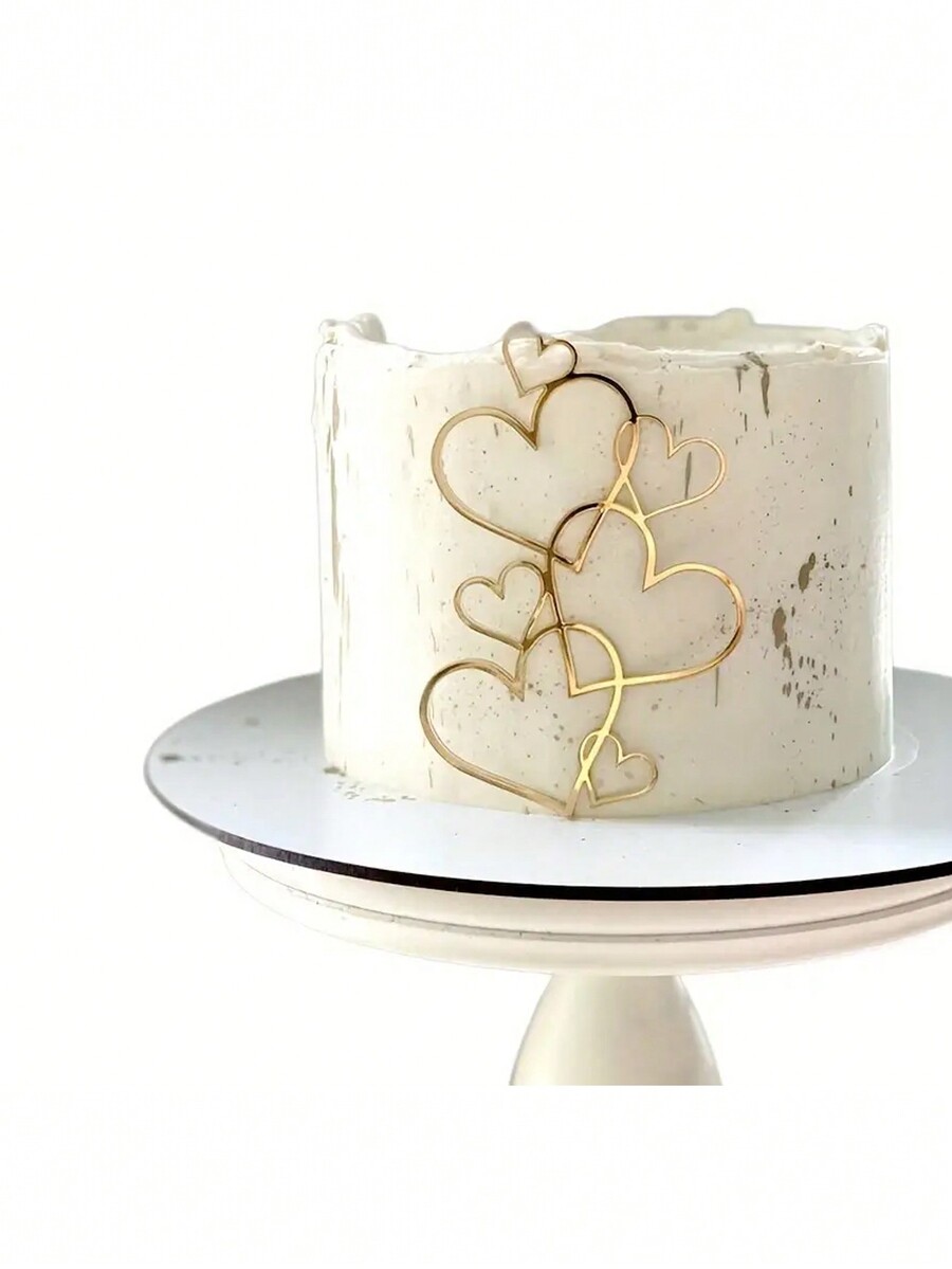 1pc, Acrylic Cake Topper, Heart Shaped Cake Topper, Birthday Cake Plug ...